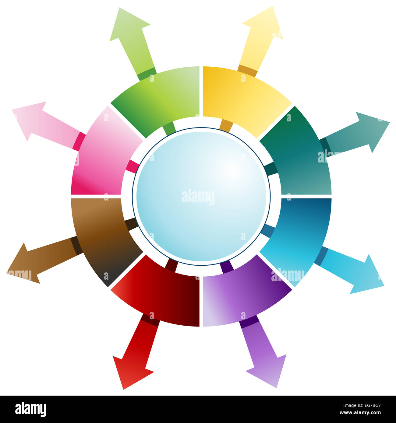 An image of an eight step arrow compass chart Stock Photo - Alamy