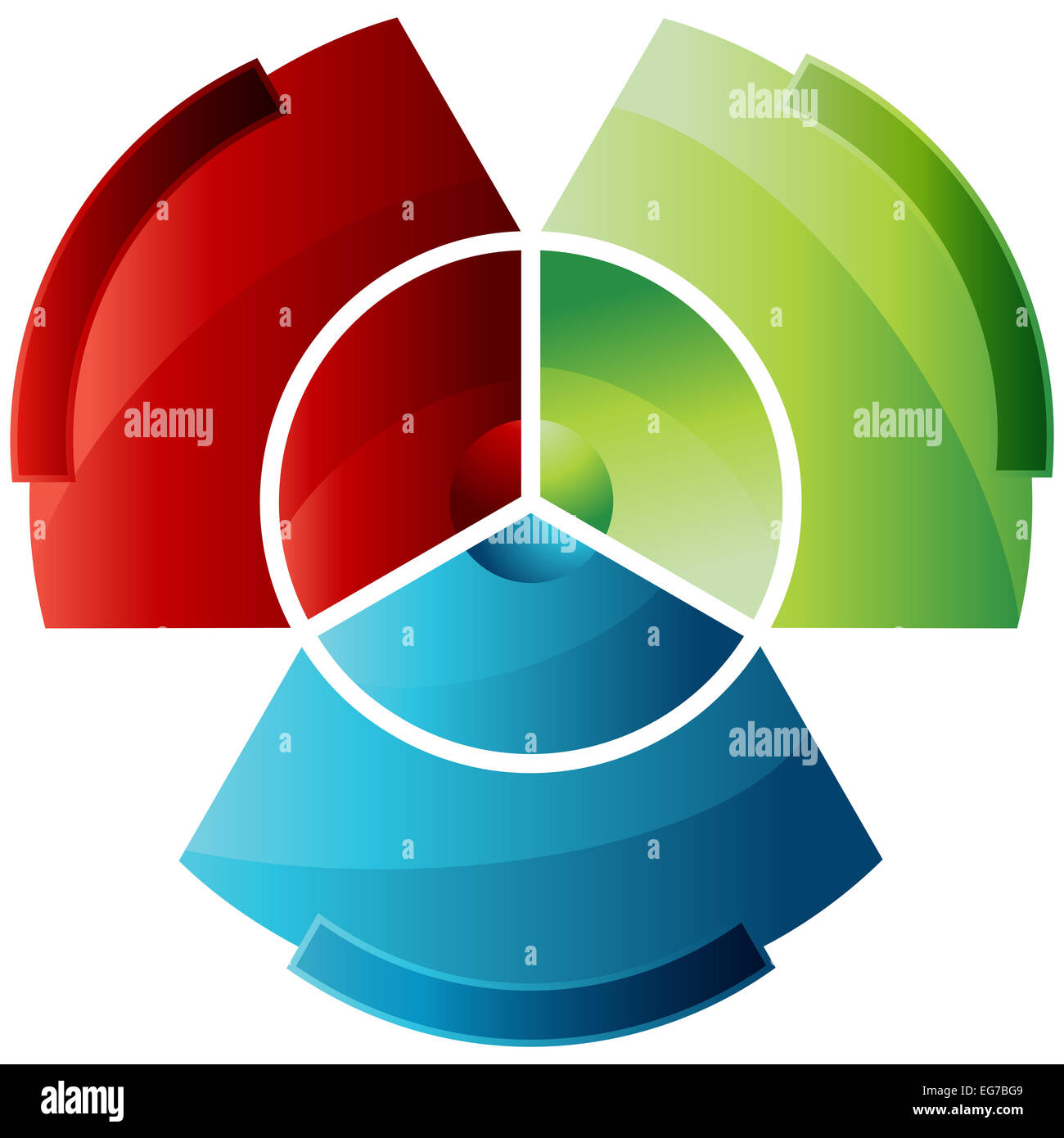 An image of an abstract partitioned pie chart Stock Photo - Alamy