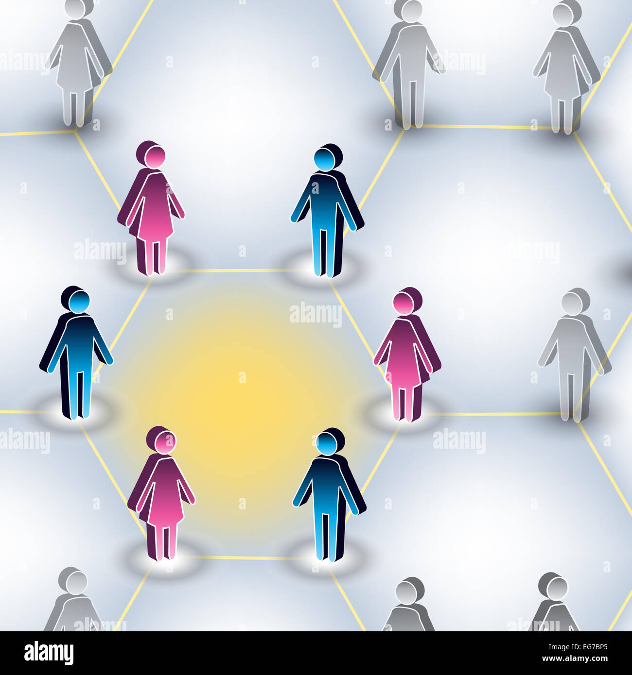 Connected man 3d illustration male hi-res stock photography and images ...