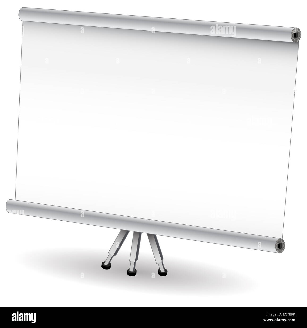An image of a pull down presentation projector screen Stock Photo - Alamy