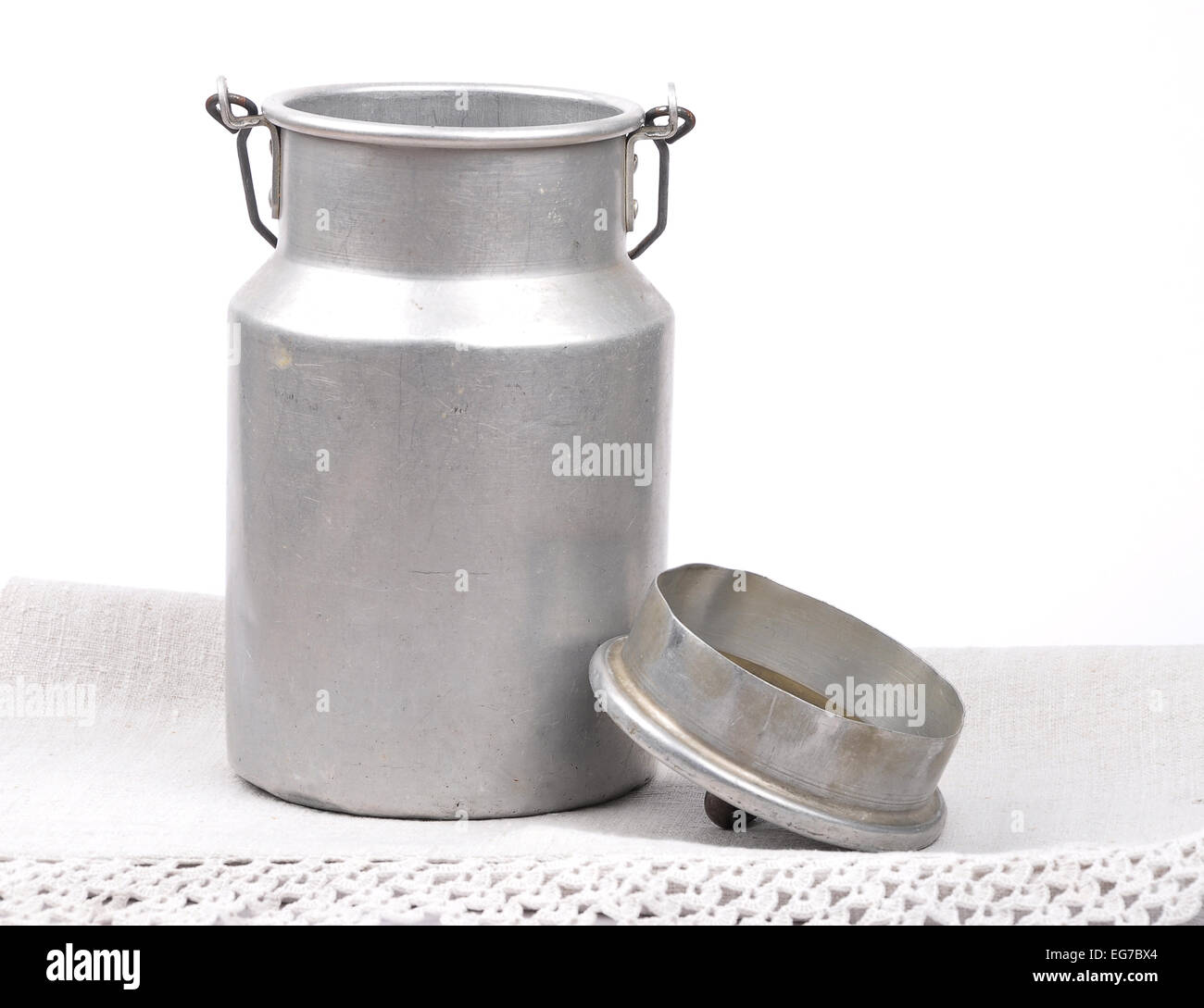 Milk can open Stock Photo - Alamy