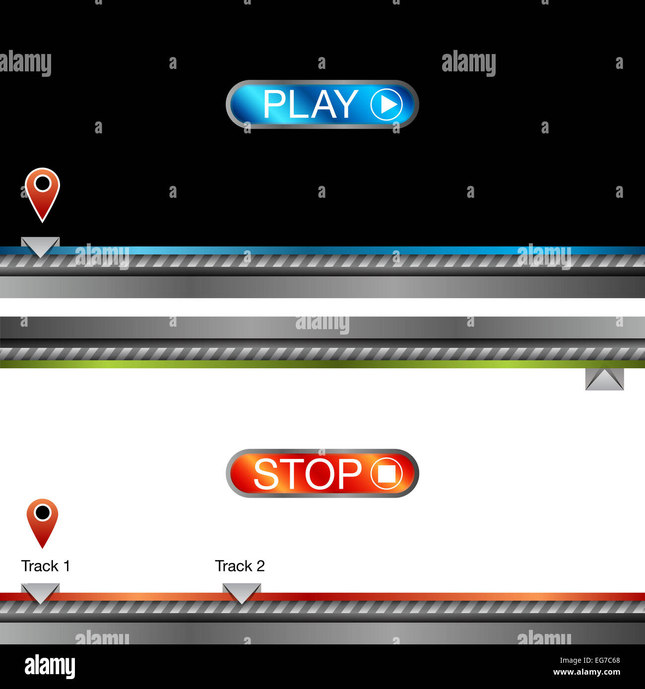 An image of a media player bar set Stock Photo - Alamy