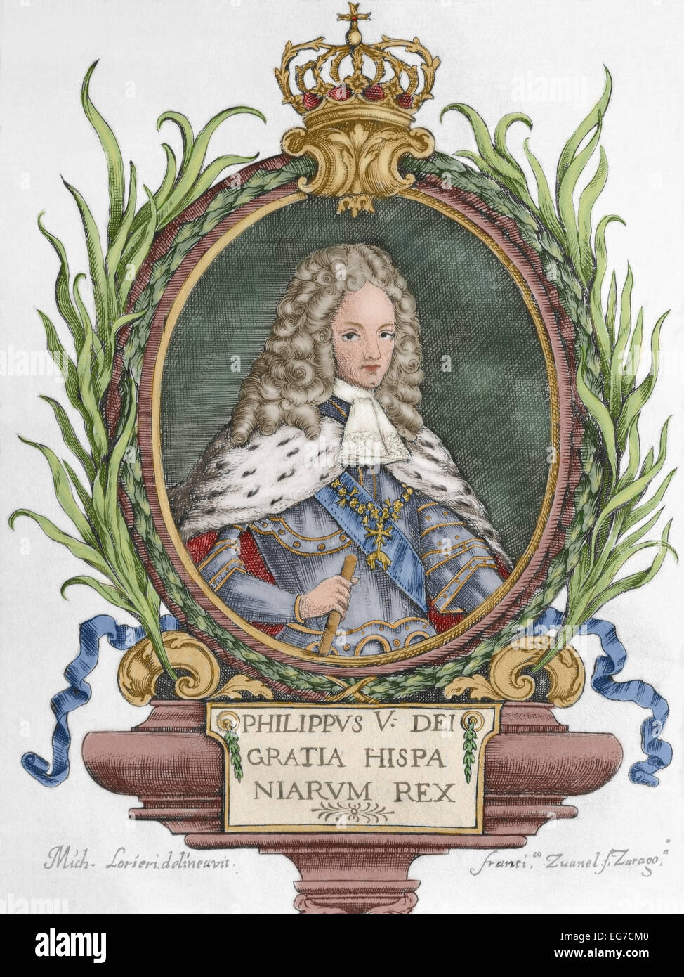 Philip V (1683-1746). King of Spain (1700-january, 1724 and september ...
