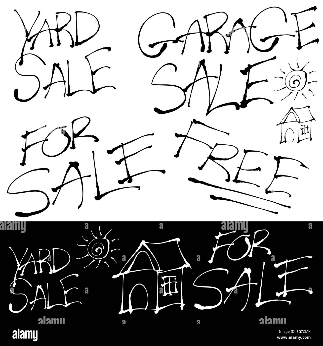 For sales signs Black and White Stock Photos & Images - Alamy