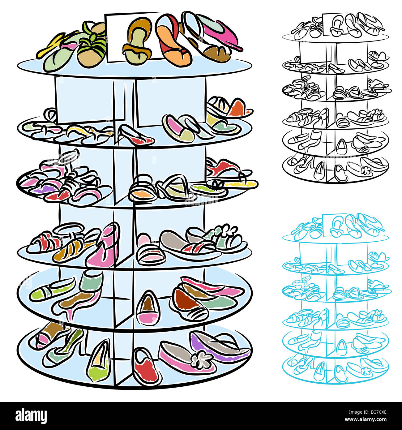 Shoes shelves Cut Out Stock Images & Pictures - Alamy