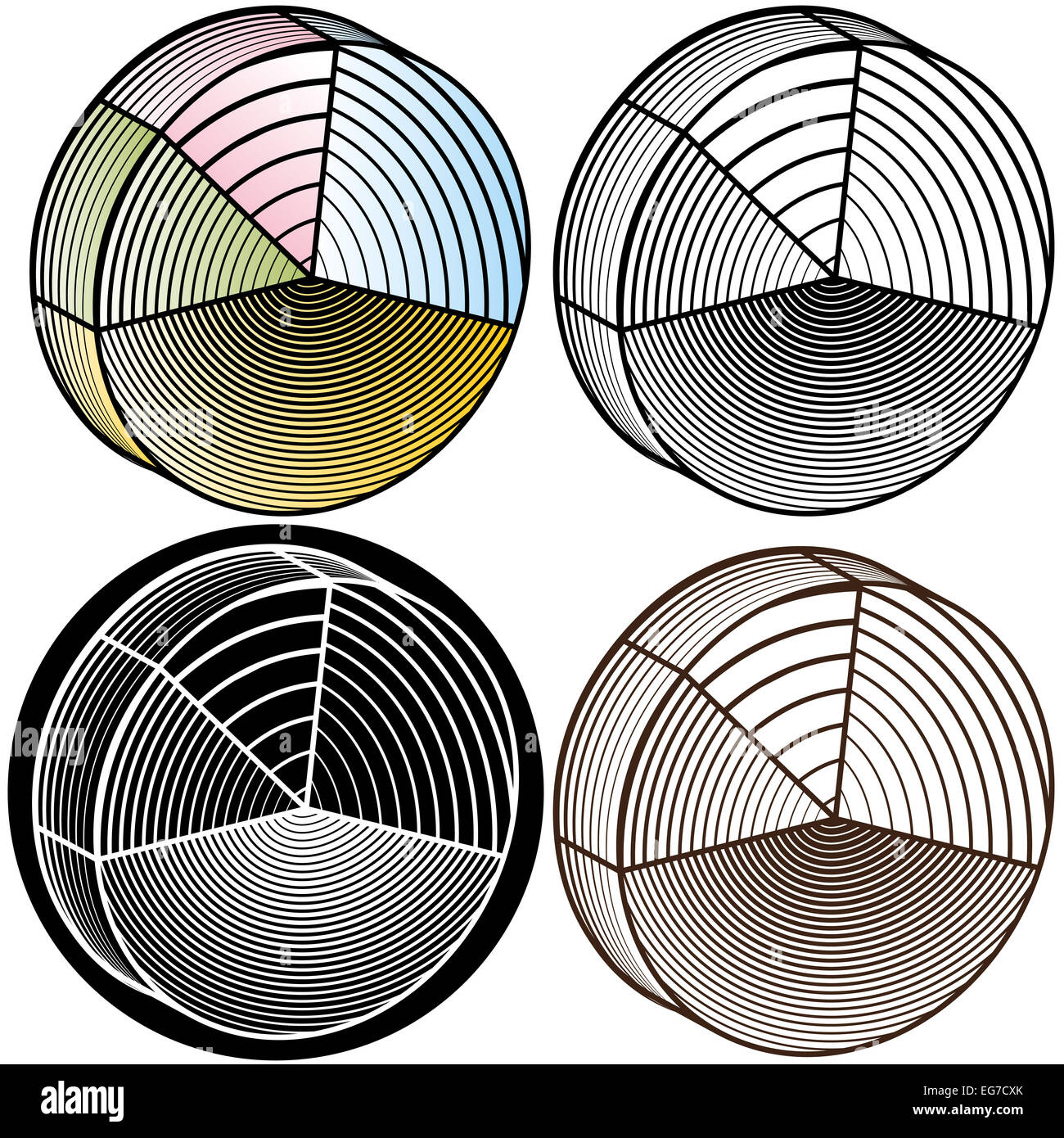 Vector image chart pie Cut Out Stock Images & Pictures - Alamy