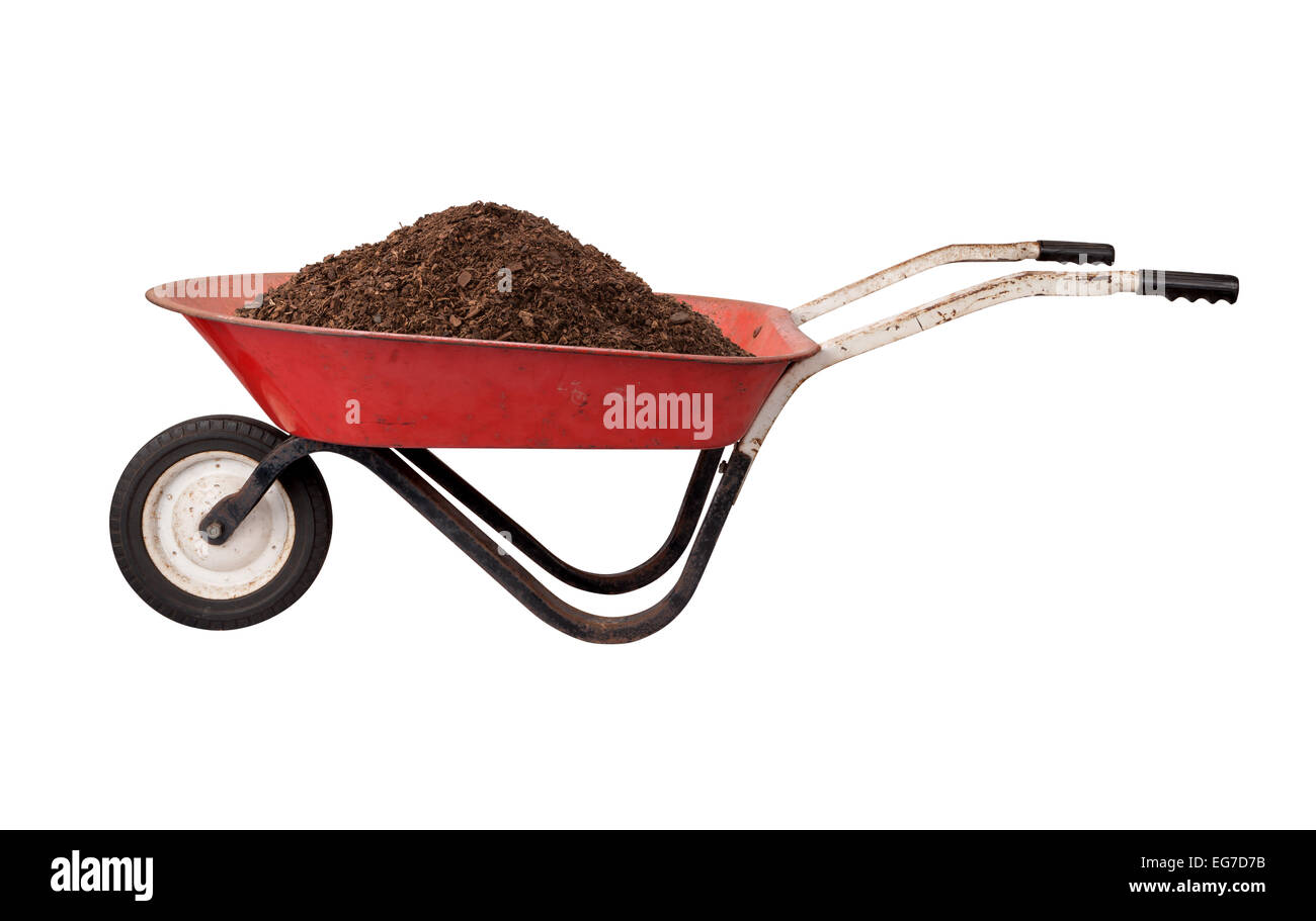 Loaded wheelbarrow Cut Out Stock Images & Pictures - Alamy