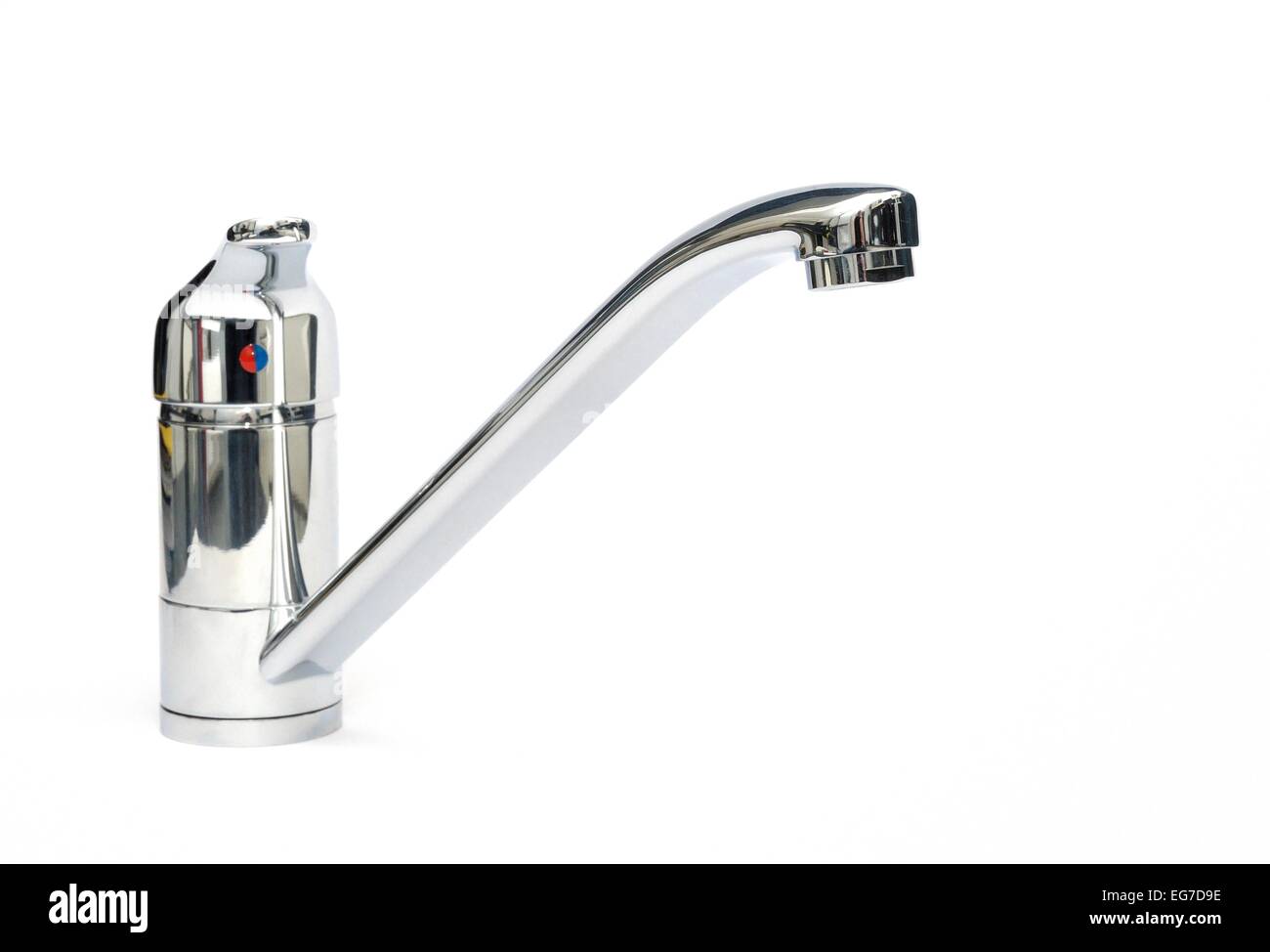 A Chrome kitchen water mixer tap Stock Photo - Alamy
