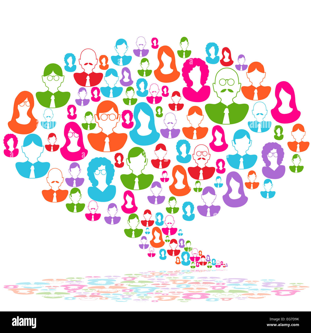 Cartoon people social media bubble hi-res stock photography and images ...