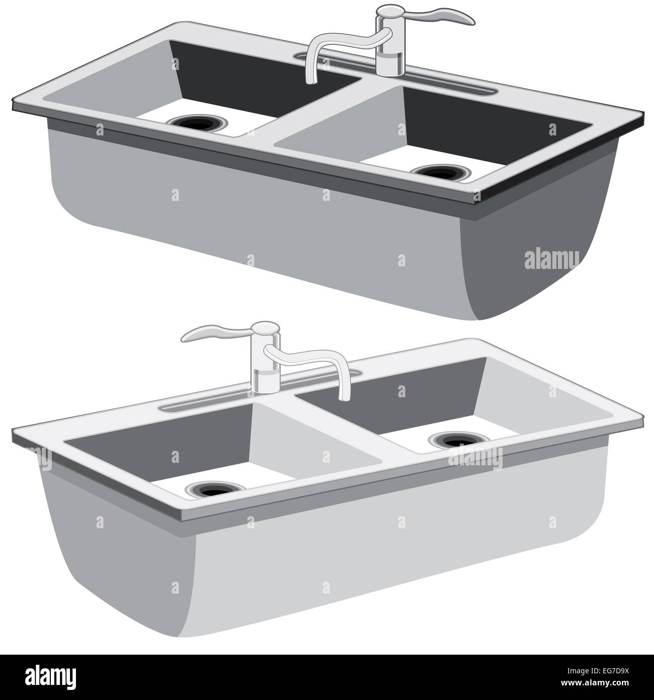 Perspective drawing kitchen Cut Out Stock Images & Pictures - Alamy