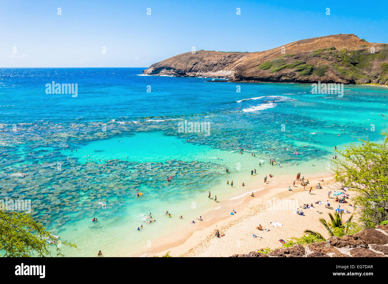 Aerial View Hanauma Bay Oahu High Resolution Stock Photography and ...