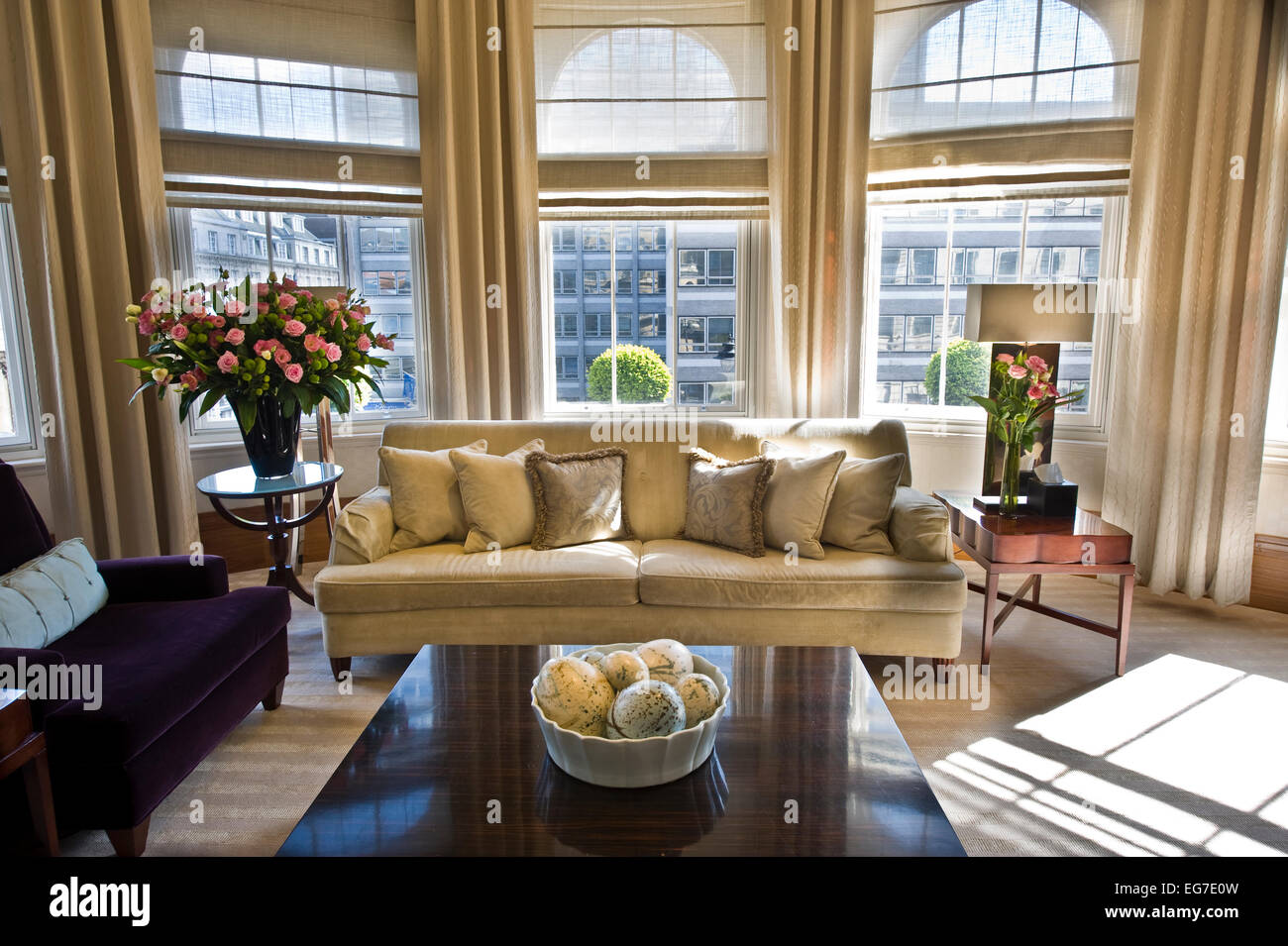 Interior shot of the Langham Hotel in London, one of the finest five ...