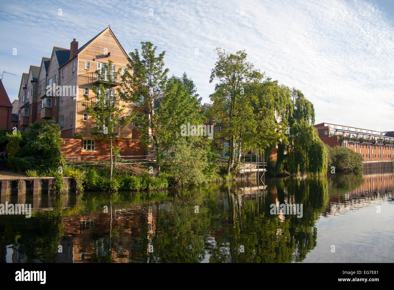 Housing development riverside norwich Stock Photo - Alamy