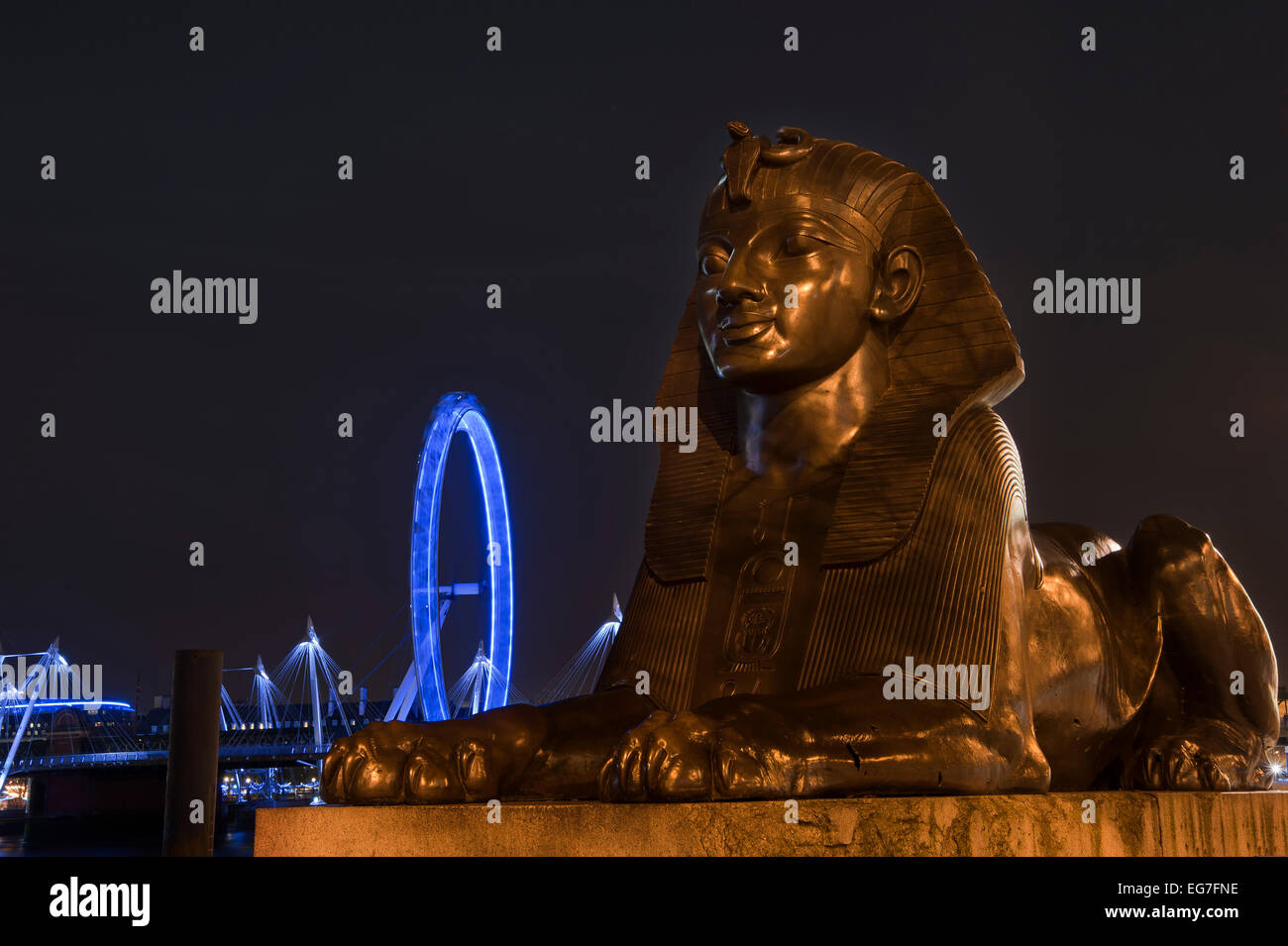 Statue sphinx london embankment hi-res stock photography and images - Alamy