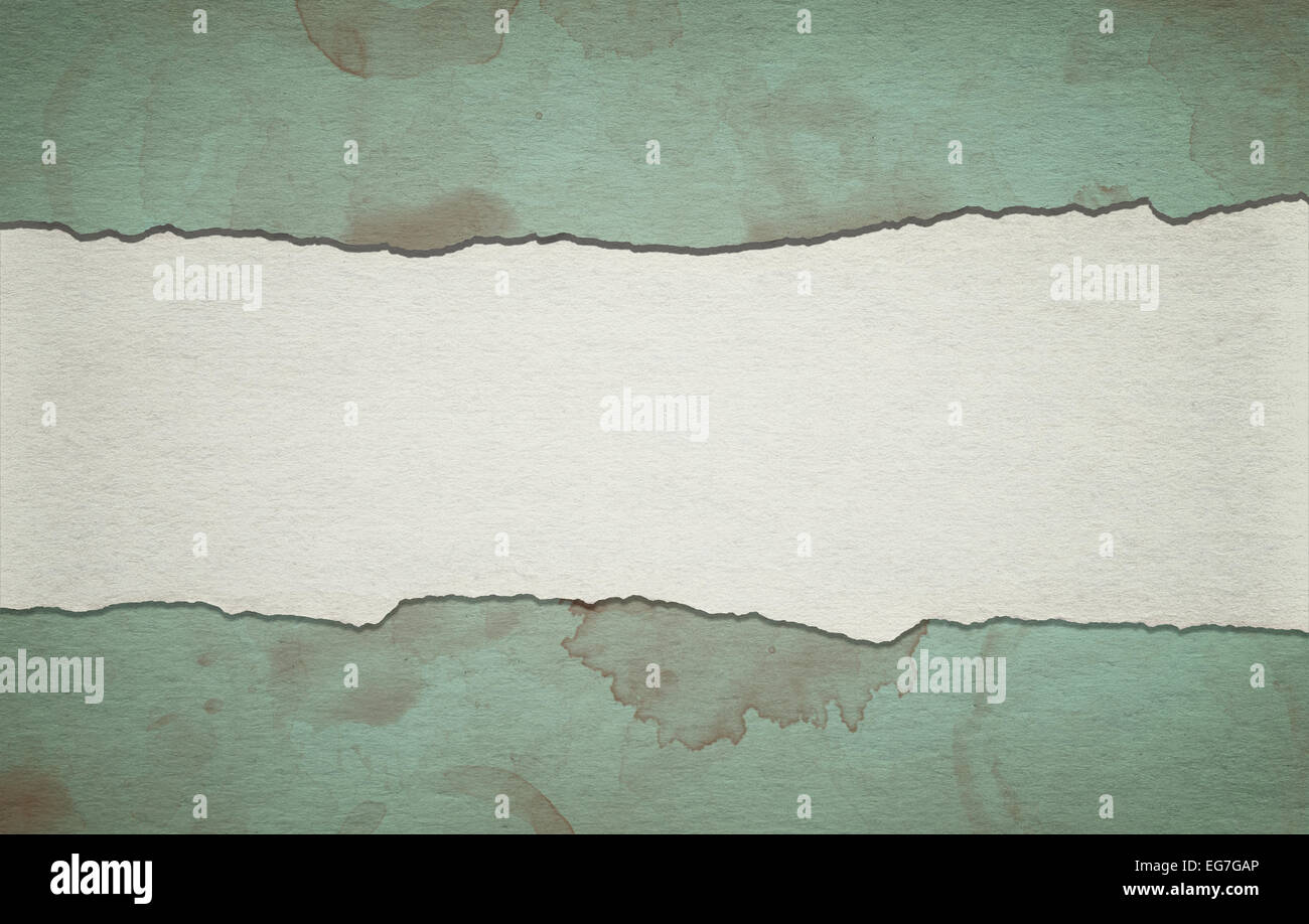 Background made of old paper with torn stripe and coffee stains Stock ...