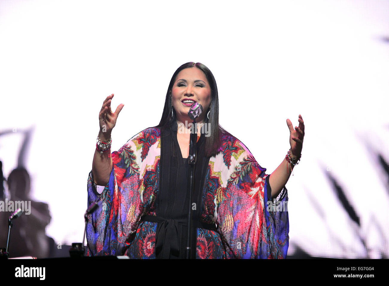 Mexican singer Ana Gabriel performs at the James L. Knight Center in ...