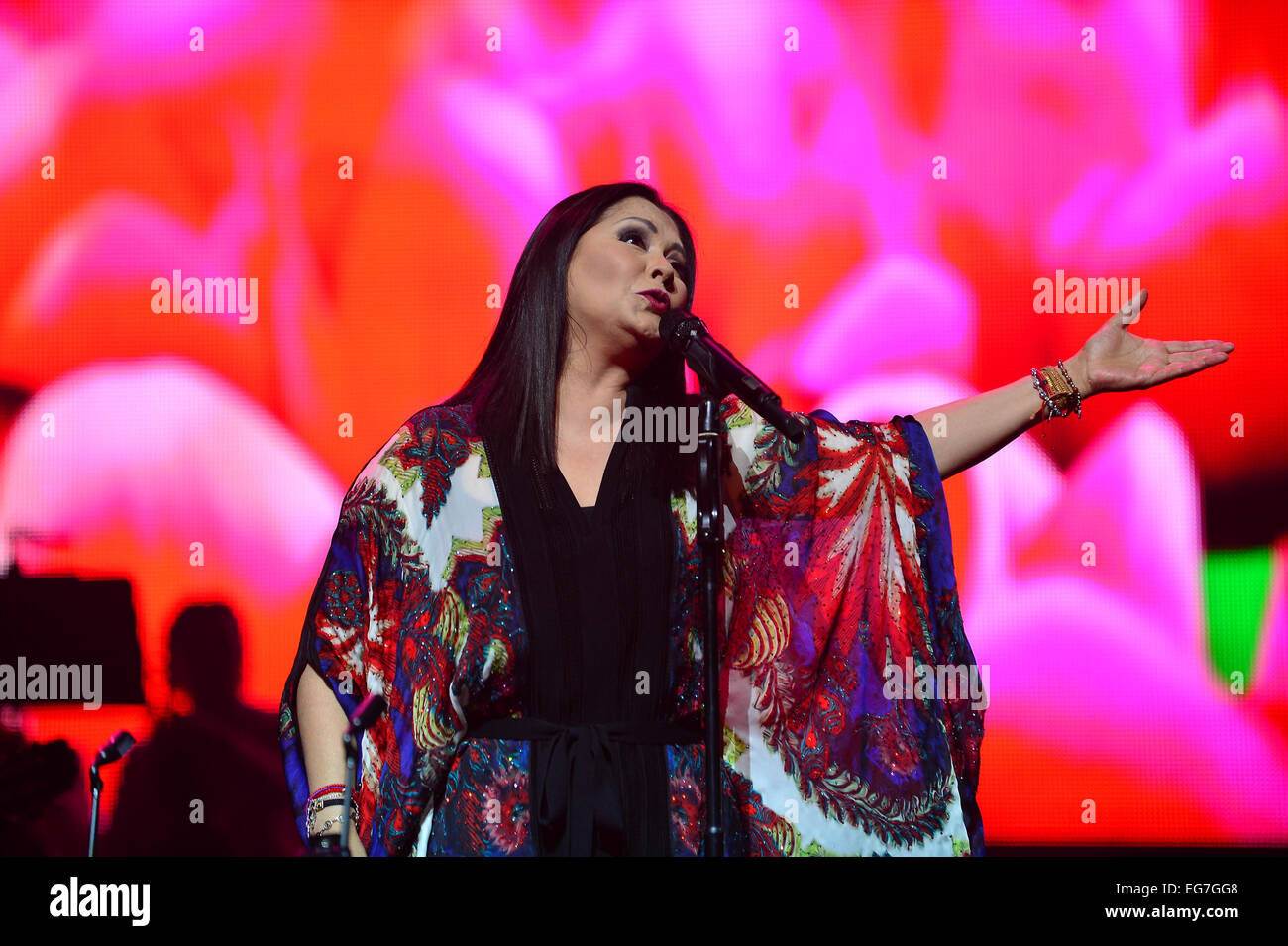 Mexican singer Ana Gabriel performs at the James L. Knight Center in ...