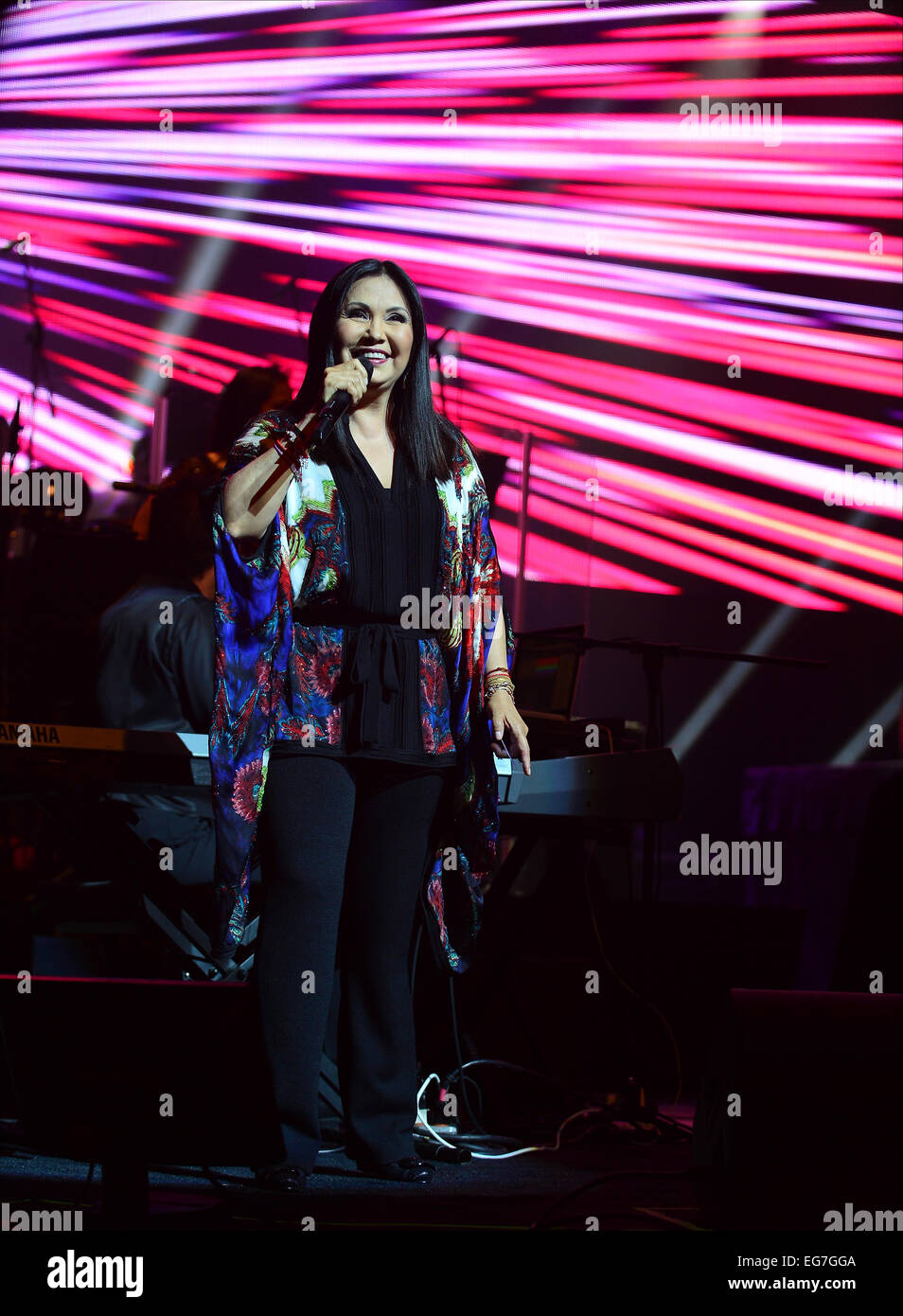 Mexican singer Ana Gabriel performs at the James L. Knight Center in ...