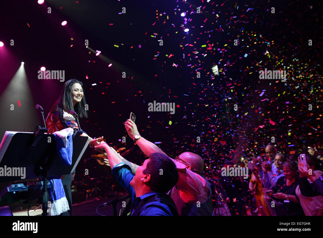 Mexican singer Ana Gabriel performs at the James L. Knight Center in ...