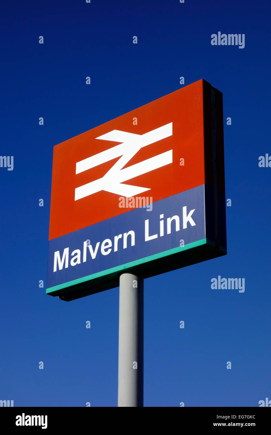 Sign for Malvern Link Train Station, Malvern Link, Worcestershire ...