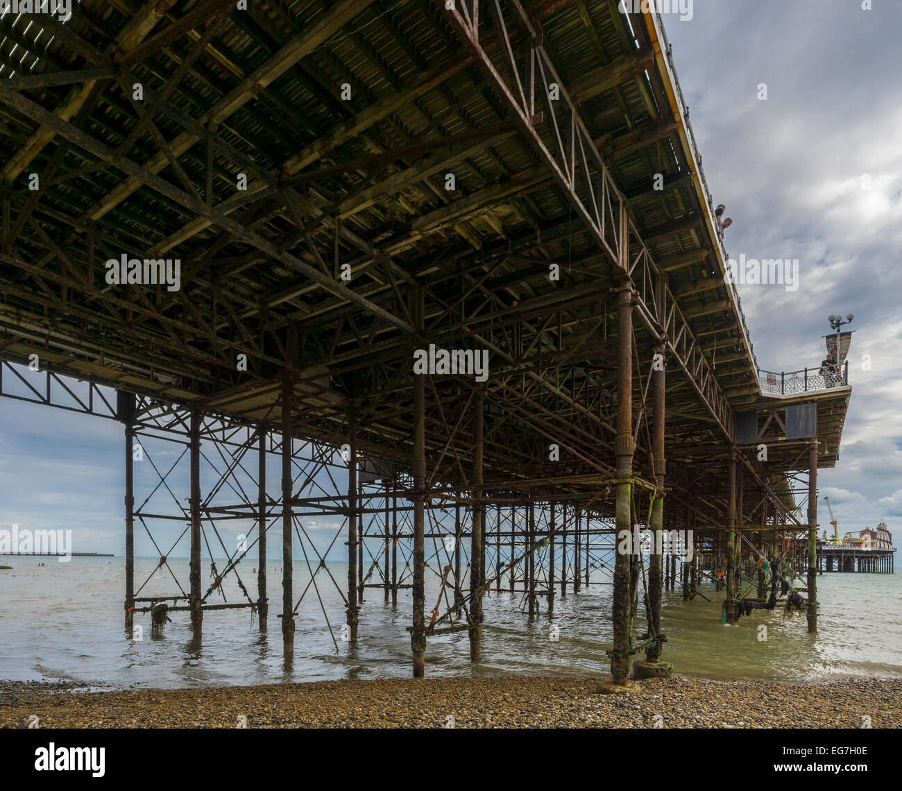 Moody Brighton Pier Stock Photo - Alamy
