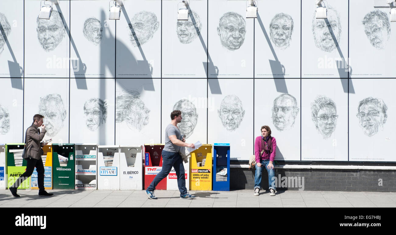 Pedestrians outside Soutwark underground station Stock Photo - Alamy