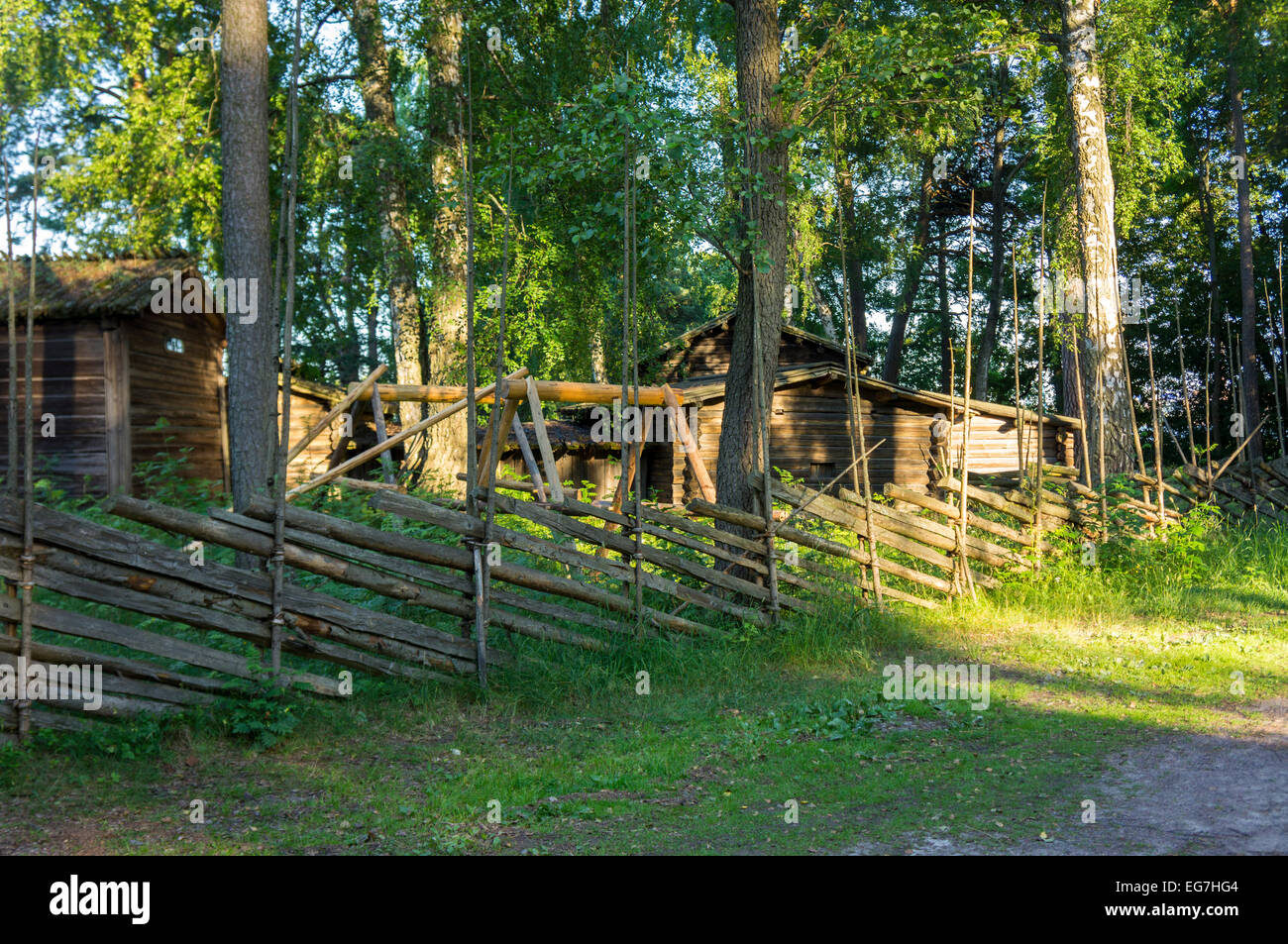 Traditional rural huts, FInland Stock Photo - Alamy