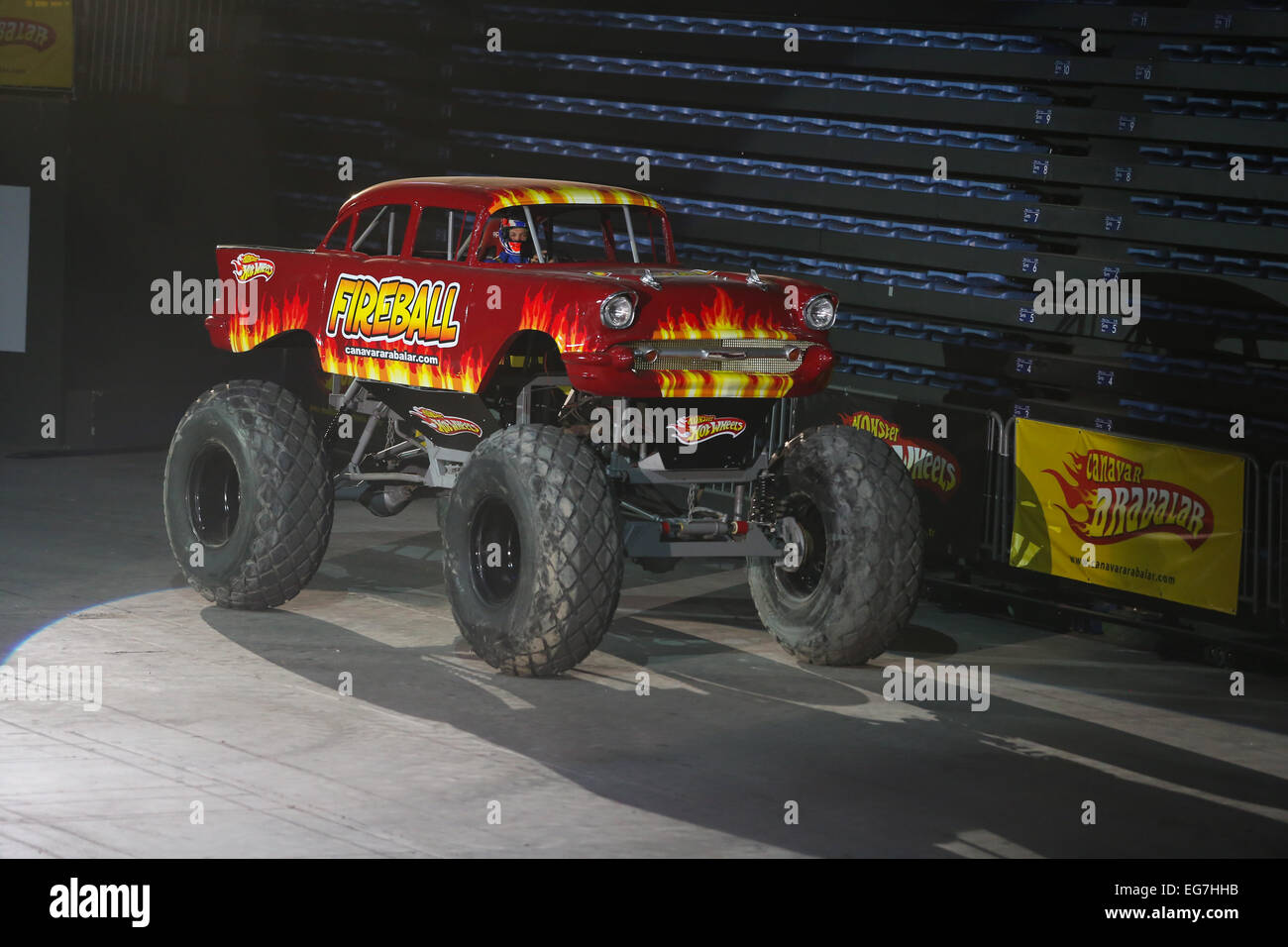 ISTANBUL TURKEY FEBRUARY 01 2015 Monster Truck Fireball Sinan Erdem ...
