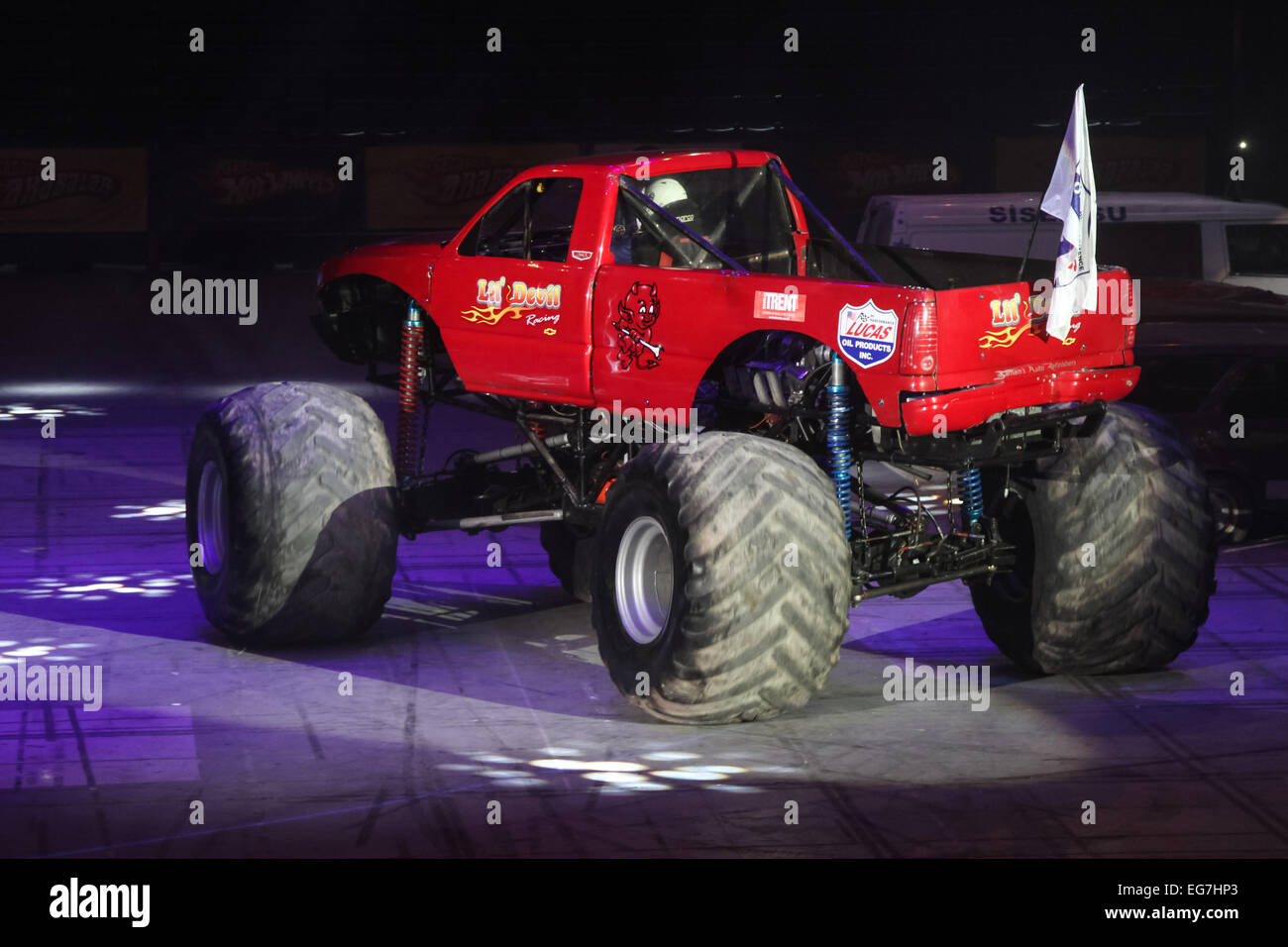ISTANBUL TURKEY JANUARY 31 2015 Monster Truck Lil Devil Sinan Erdem ...