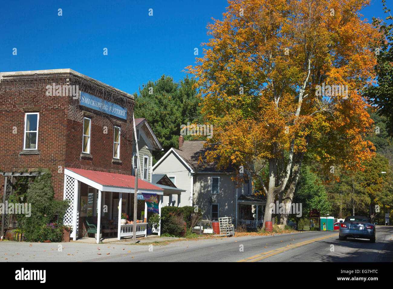 FALL FOLIAGE MAIN STREET SMICKSBURG GREAT SHAMOKIN PATH INDIANA COUNTY ...
