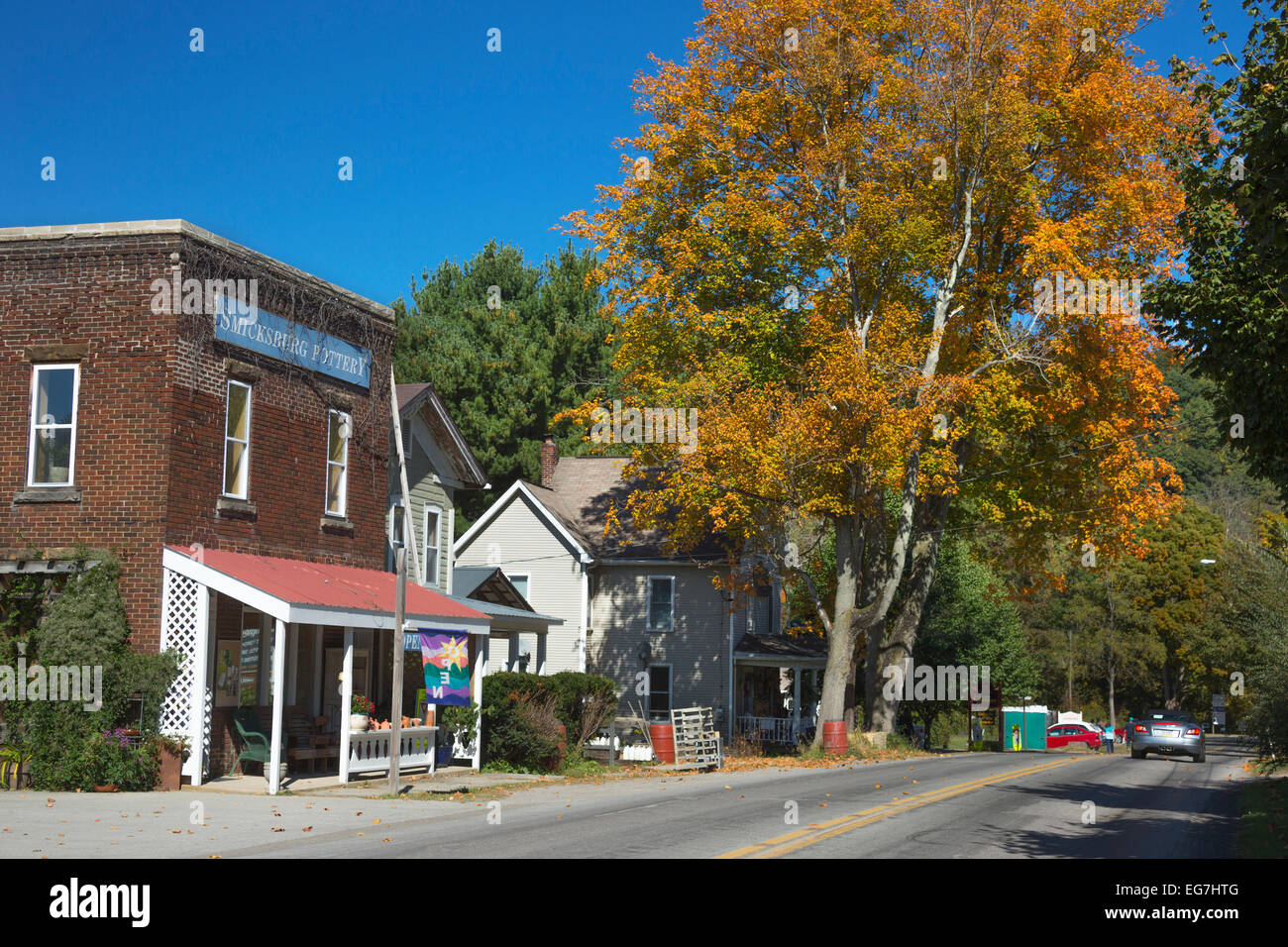 FALL FOLIAGE MAIN STREET SMICKSBURG GREAT SHAMOKIN PATH INDIANA COUNTY ...