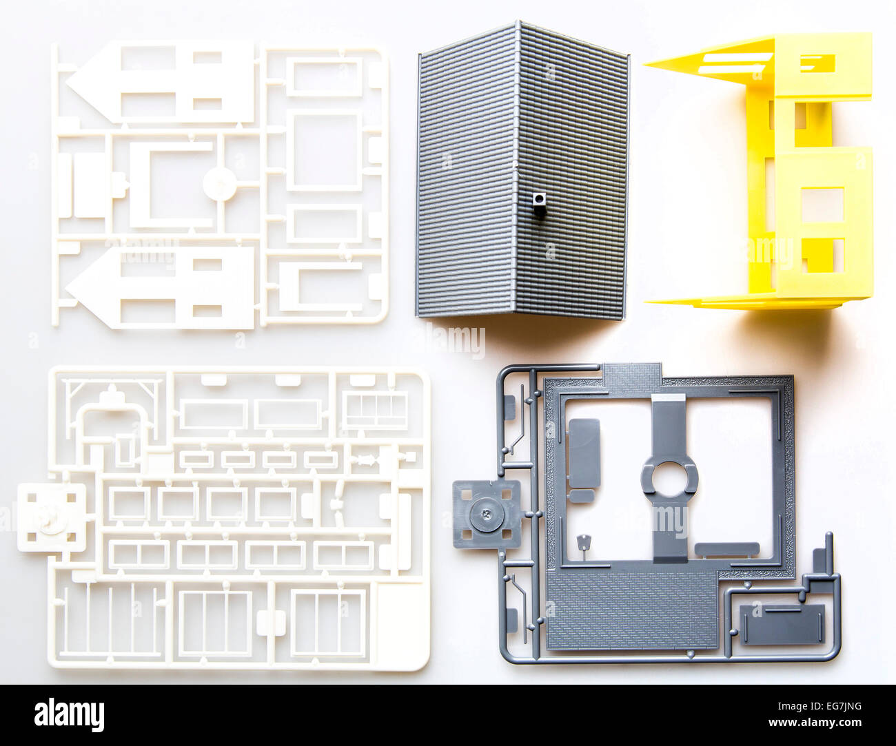 Symbolic image, house, home, construction, model house assembly kit ...