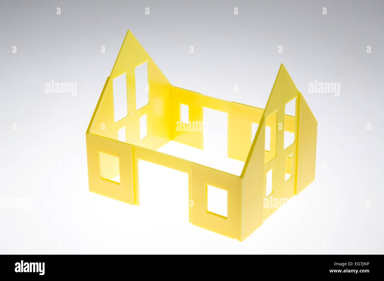 Symbolic image, house, home, construction, model house assembly kit ...