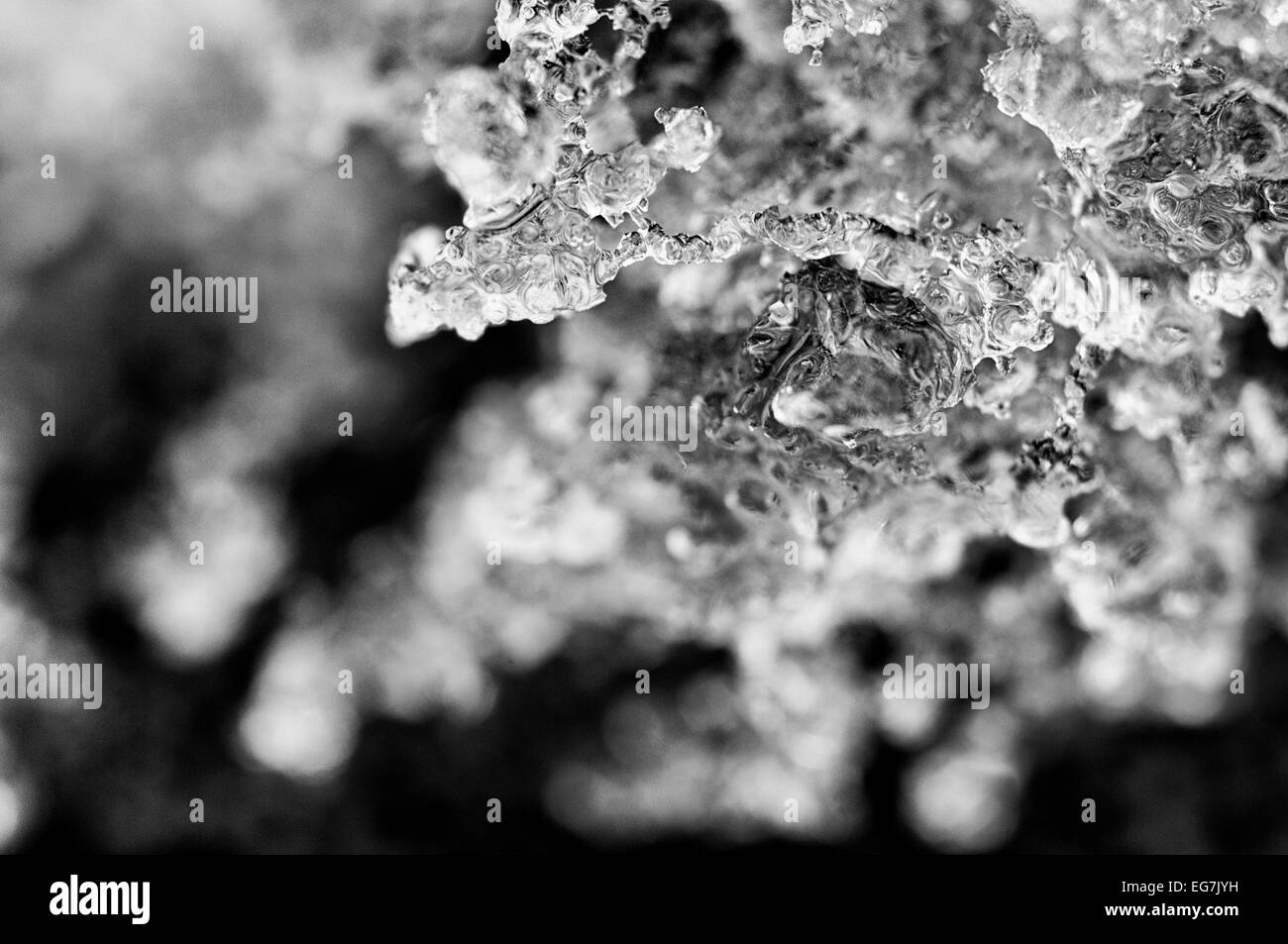 Details ice crystals frozen Black and White Stock Photos & Images - Alamy