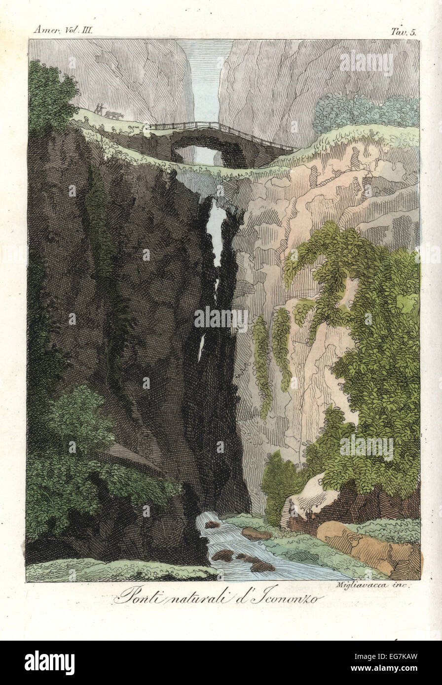 Natural bridge over a canyon near Icononzo, Tolima, Colombia Stock ...