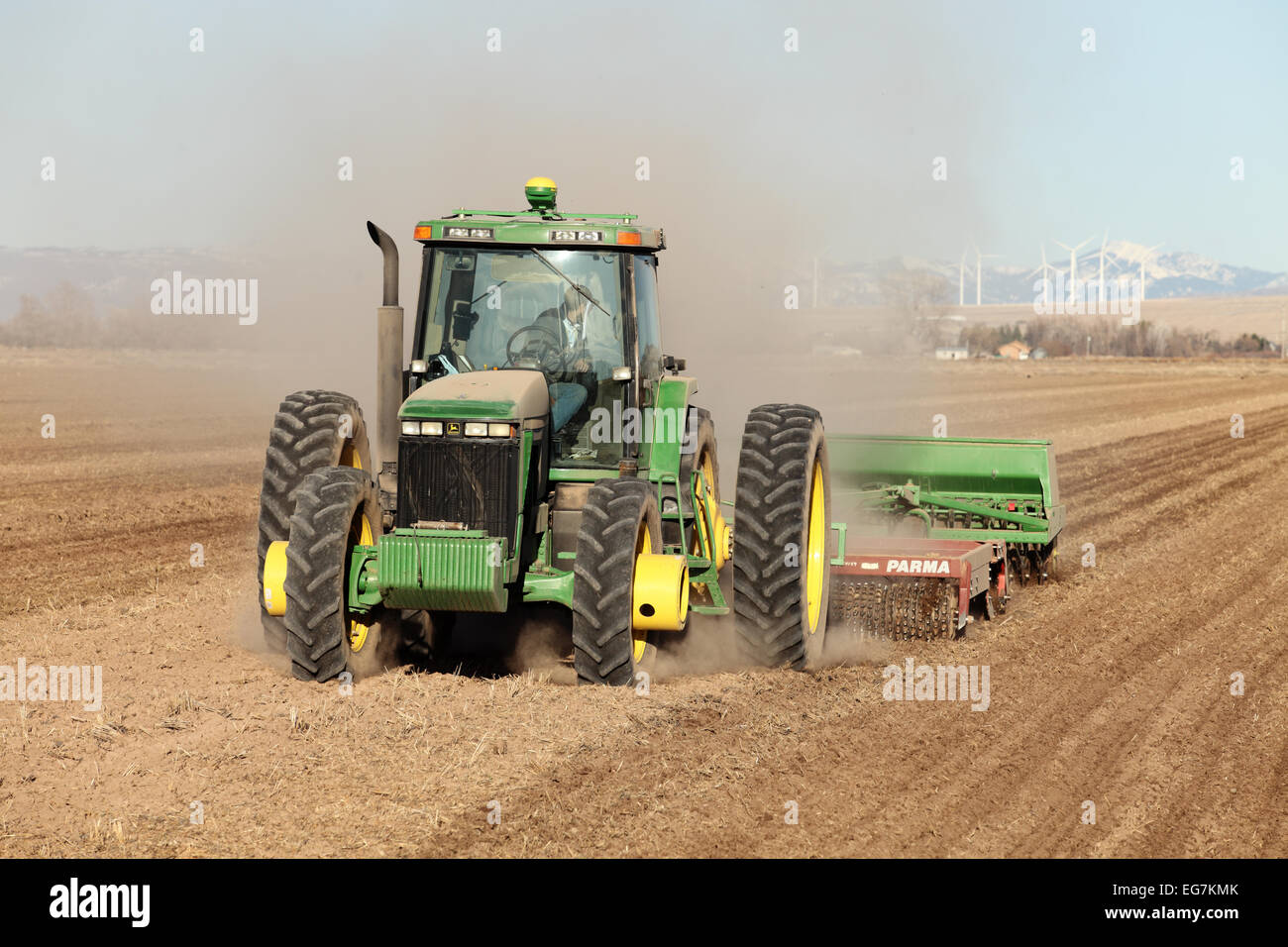 Planting wheat in the fertile farm fields of Idaho Stock Photo - Alamy
