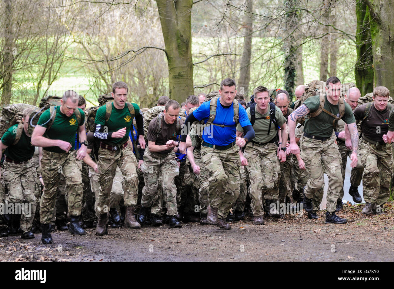 Bangor, Northern Ireland. 18th February, 2015. Soldiers from various ...