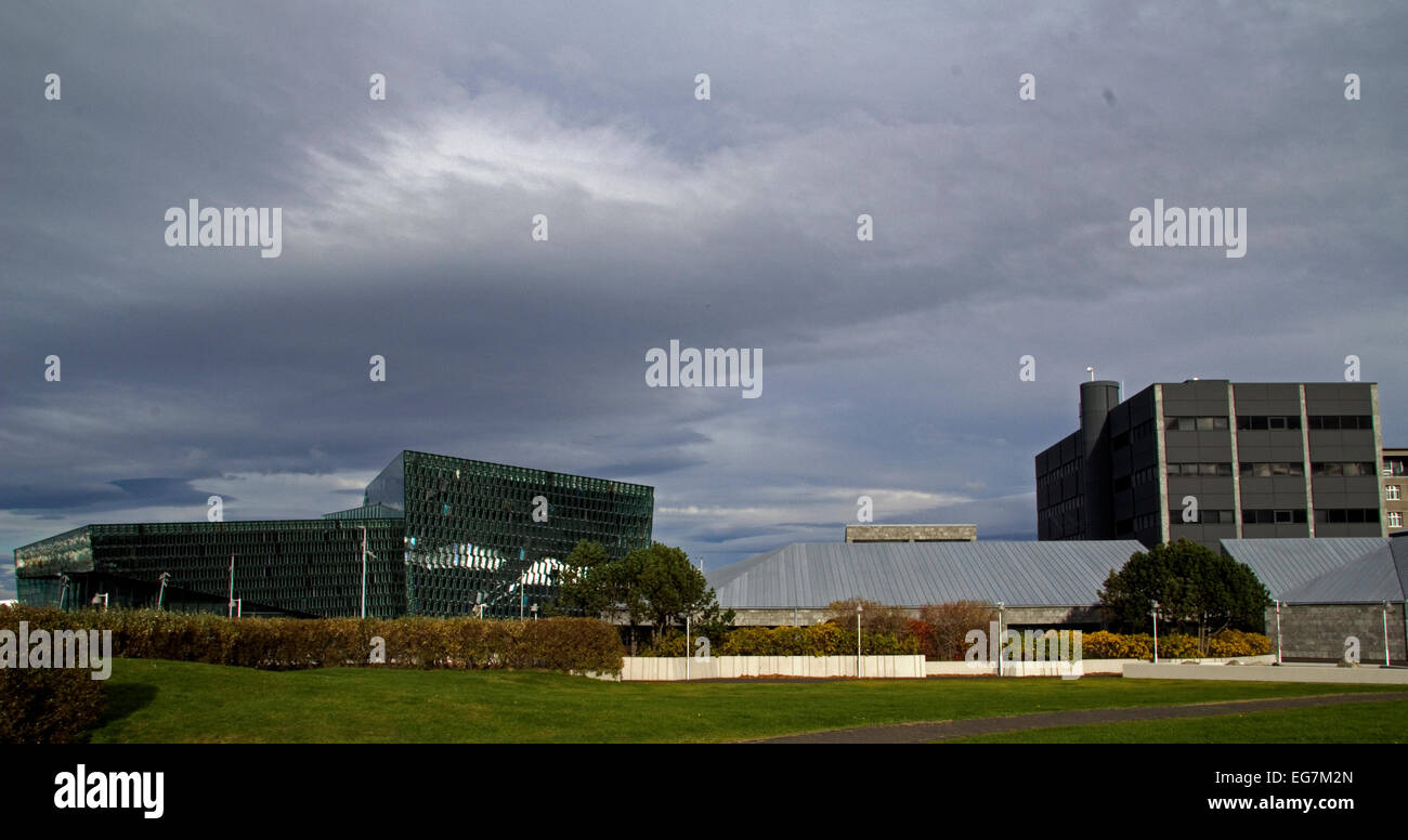 Harpa building, Opera House, Reykjavik architecture, Iceland Stock ...