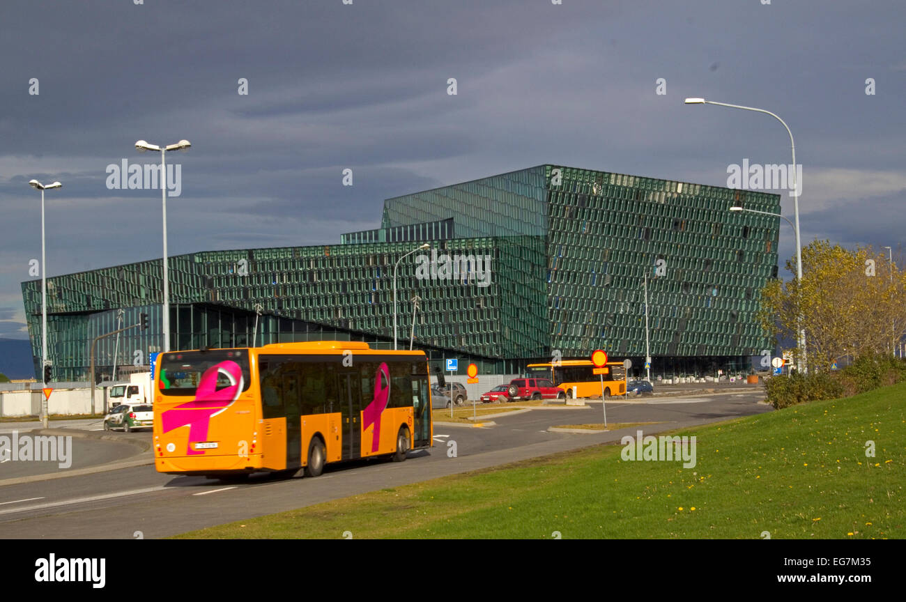 Harpa building, Opera House, Reykjavik architecture, Iceland Stock ...