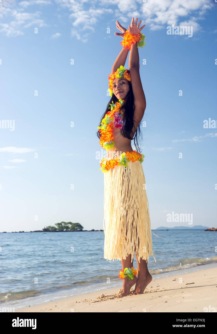 Hula dancer girl hi-res stock photography and images - Alamy