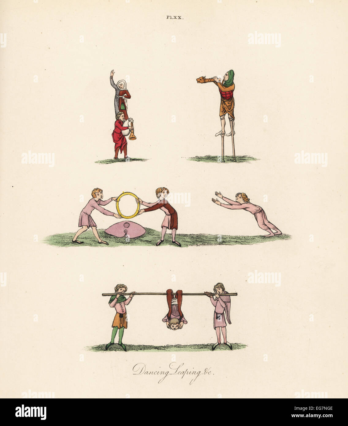 Medieval acrobats and contortionists Stock Photo - Alamy