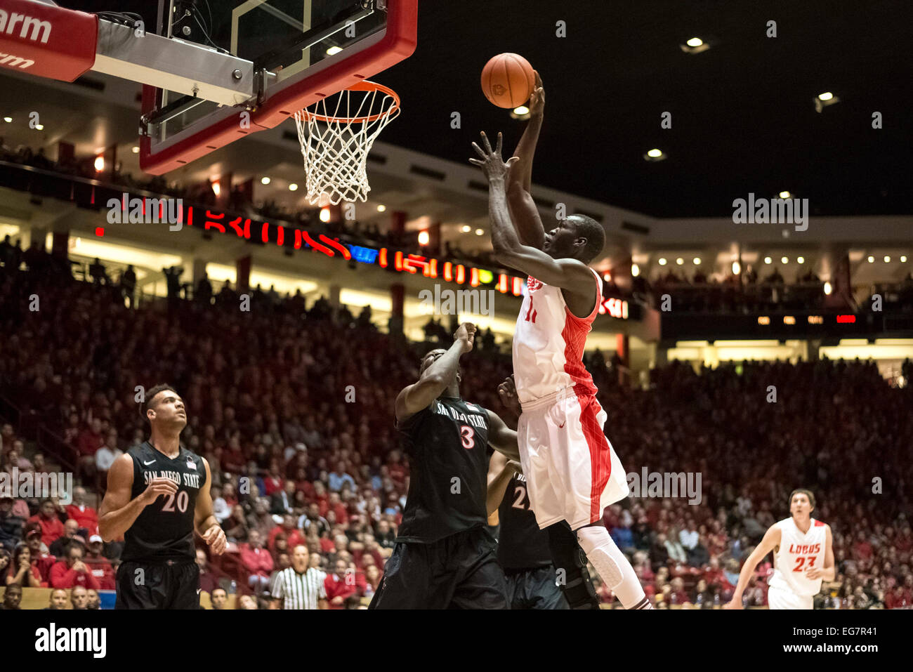 Albuquerque, New Mexico. 17th Feb, 2015. New Mexico Lobos center Obij ...