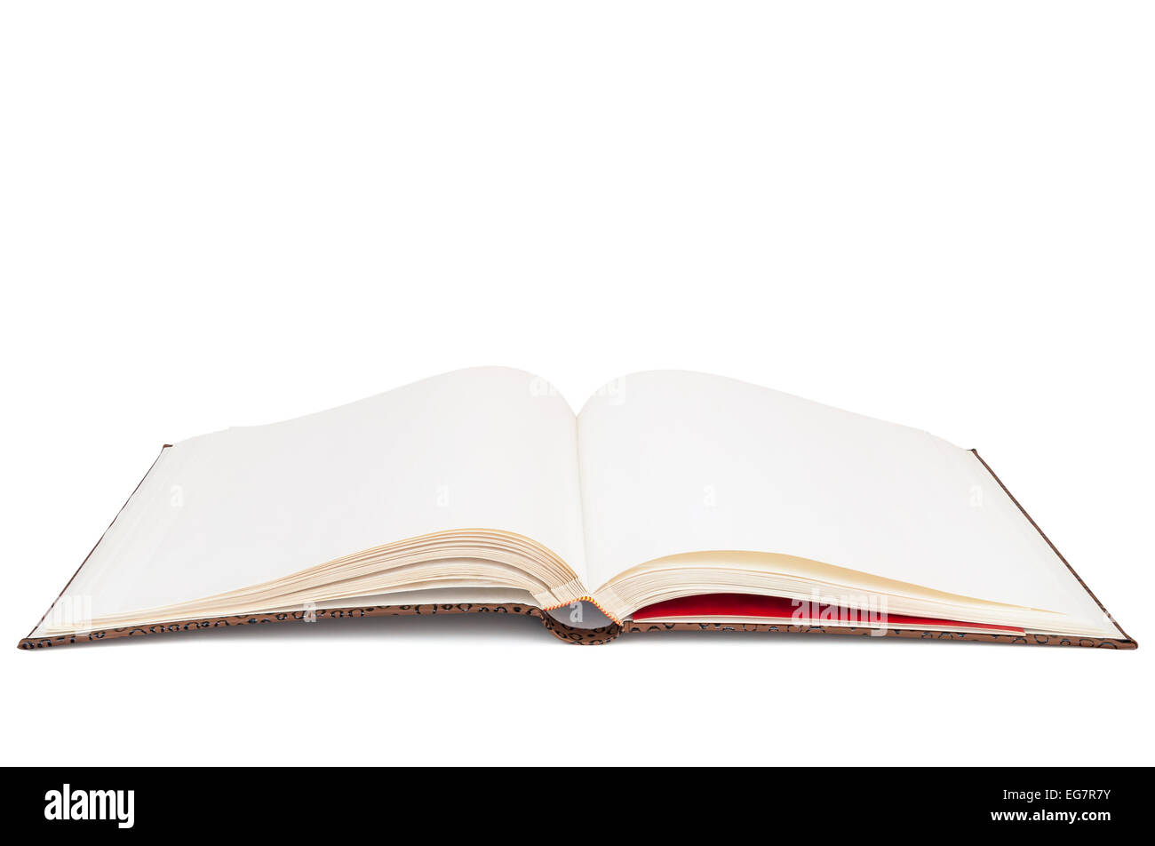 Blank open book isolated on white background with clipping path Stock ...