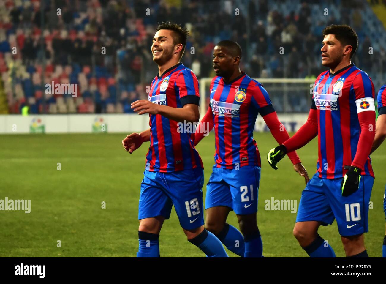Ghencea Stadium, Romania ROU. 18th Feb, 2015. Alin Tosca #13, Nicandro ...