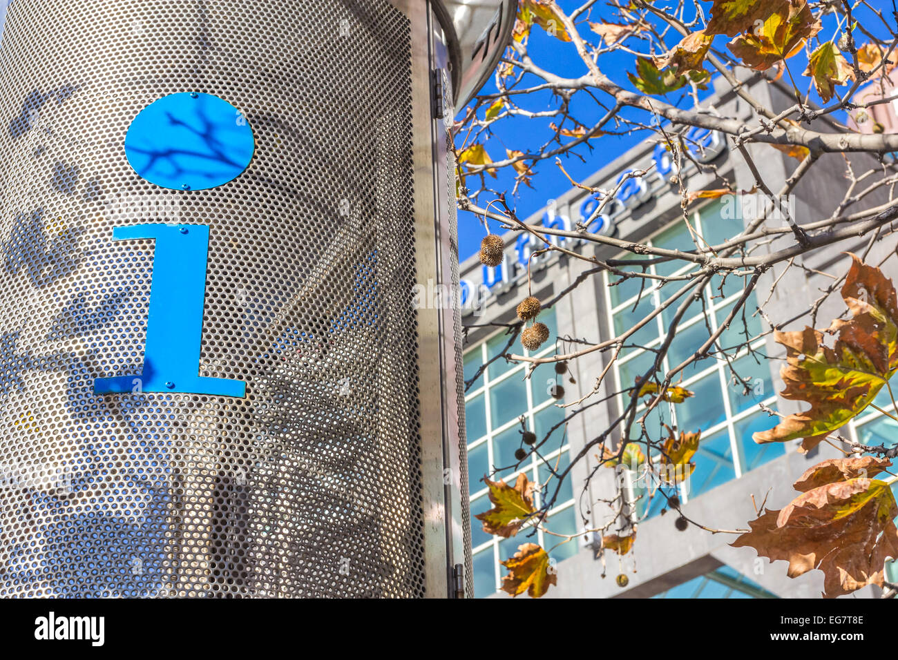 Information booth sign at Southbank, Melbourne Stock Photo - Alamy