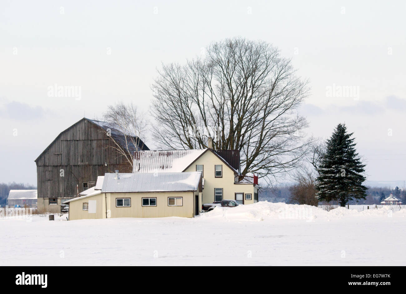Rural Winter Scene Stock Photo - Alamy