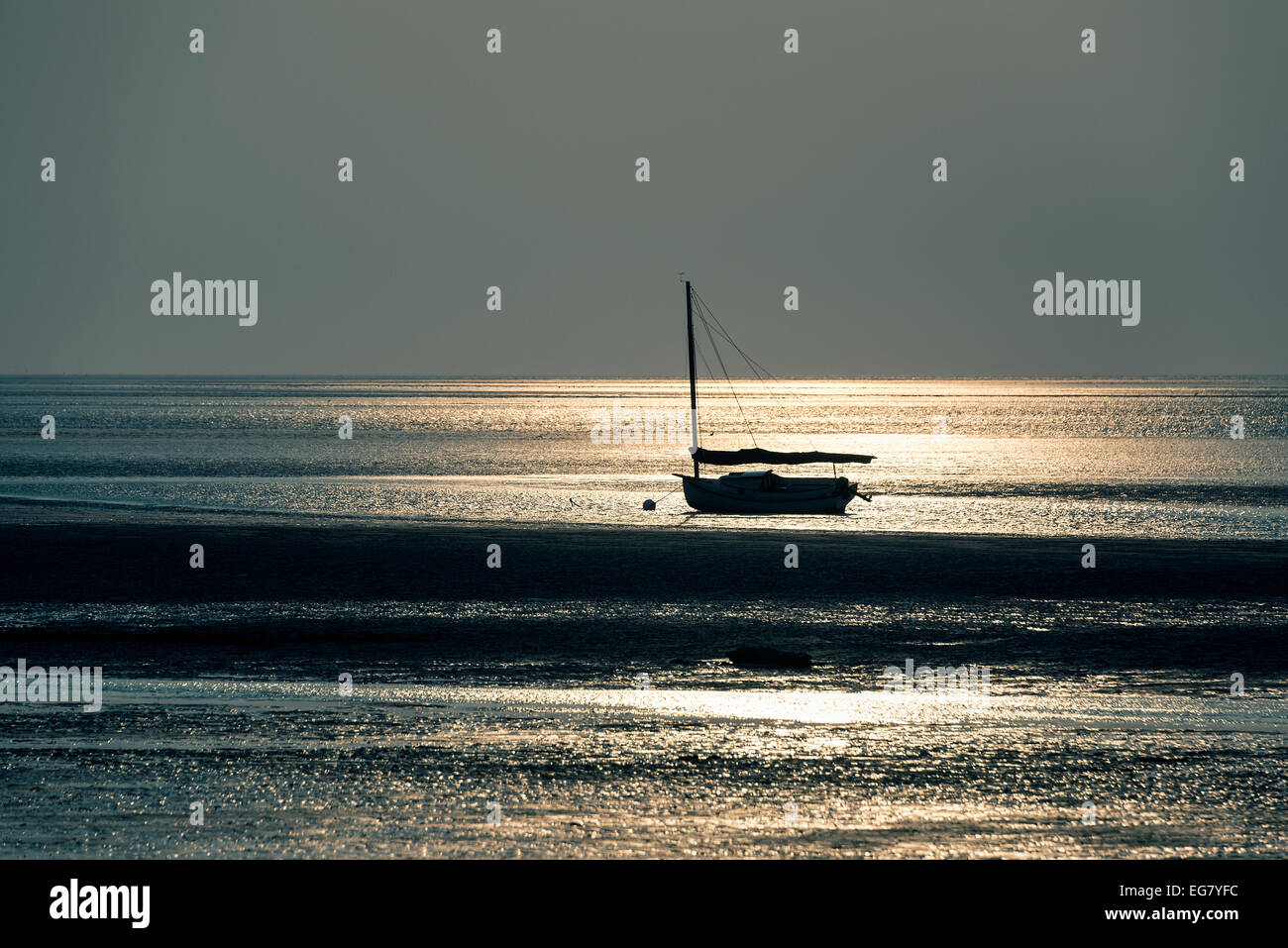 Sailboat in Cape Cod Bay, Crosby Beach, Brewster, Cape Cod ...