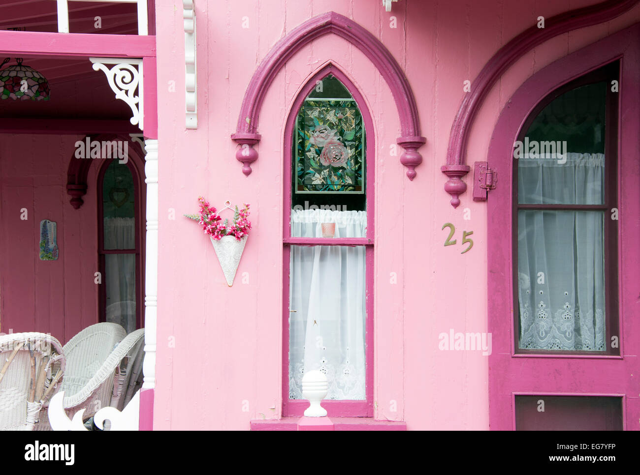 Gingerbread cottages, Oak Bluffs, Martha's Vineyard, Massachusetts, USA ...