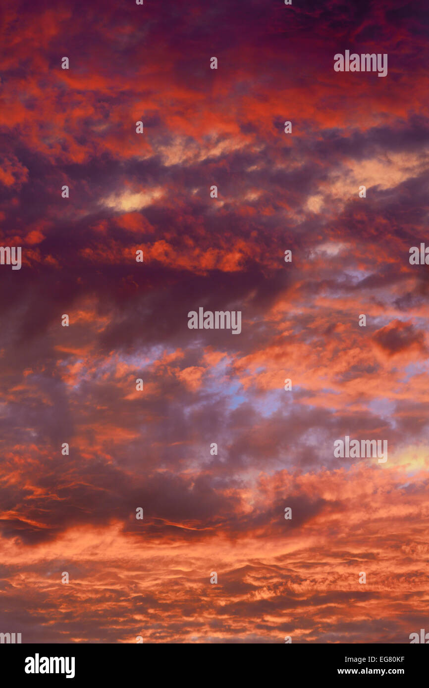 Clouds on sunset sky, background Stock Photo - Alamy