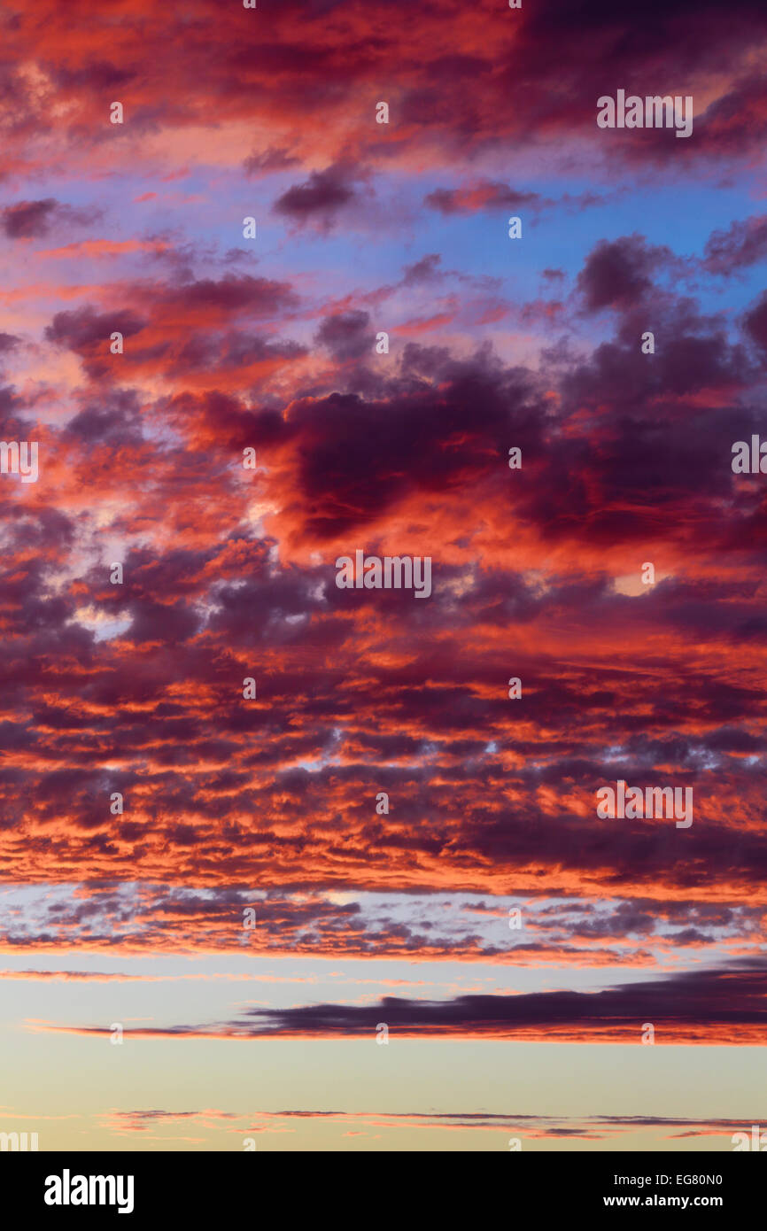 Clouds on sunset sky, background Stock Photo - Alamy